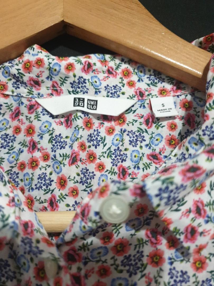 Uniqlo Box Floral Shirt, Women's Fashion, Tops, Shirts on Carousell