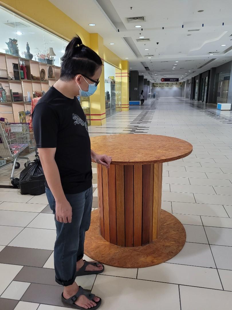 Upcycled Wooden Cable Drum Table, Furniture & Home Living, Home Decor ...