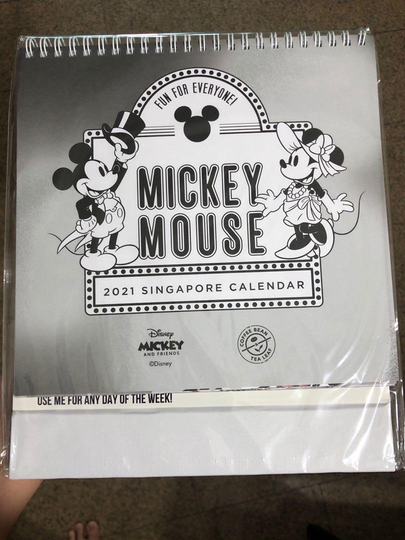 Vintage Mickey Mouse 2021 Singapore calendar, Hobbies & Toys ...