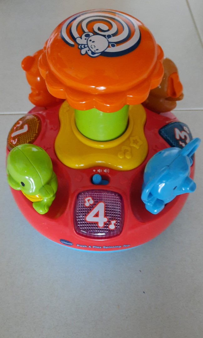 Vtech Push Play Spinning Top, Toys & Games, Others on Carousell