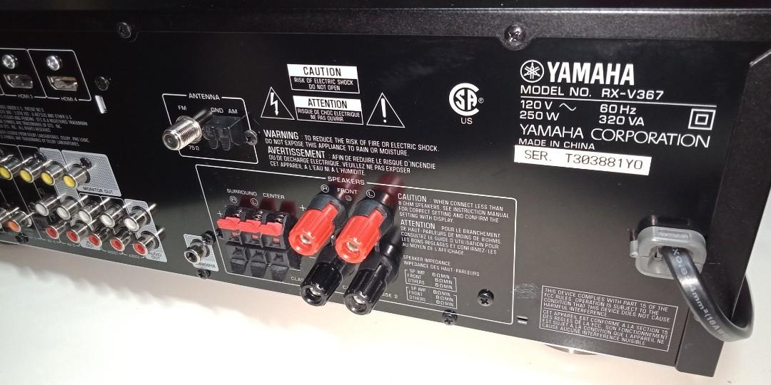 Yamaha RX-V367 5.1 Av Receiver, Audio, Soundbars, Speakers & Amplifiers ...
