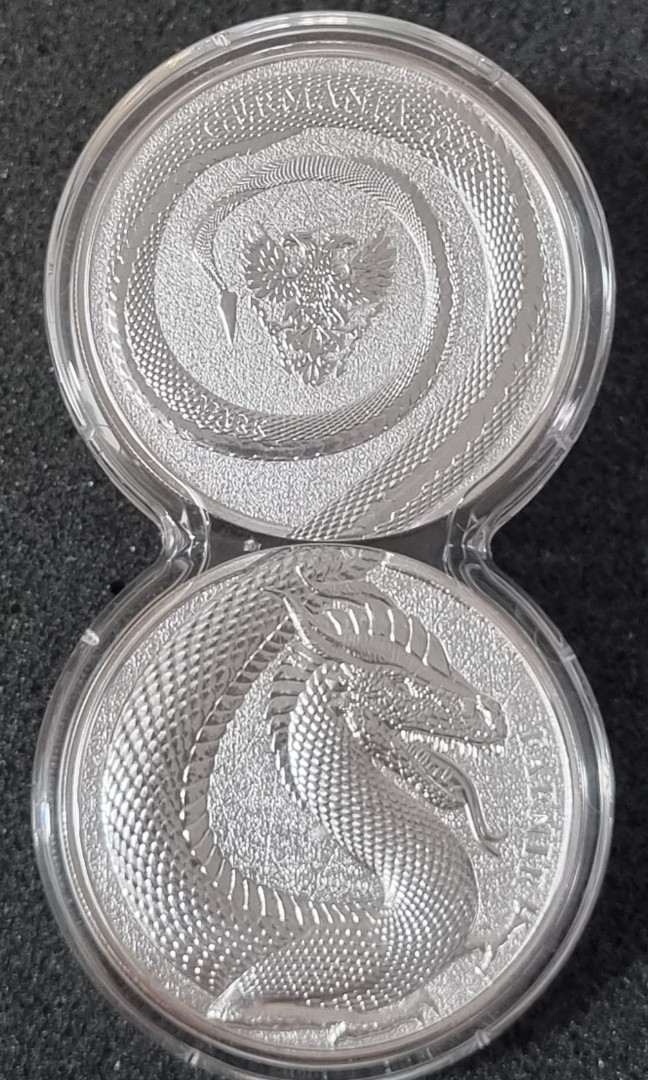 2020 1 oz Germania Beasts: Fafnir Geminus (2 Coin Set With Dual Capsule ...