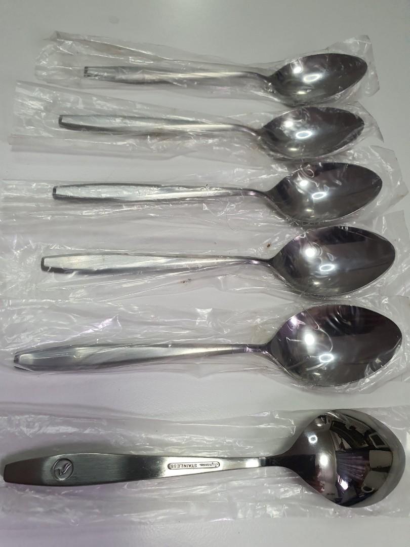 Vintage Air Lanka stainless steel tea spoon old logo collectible ...