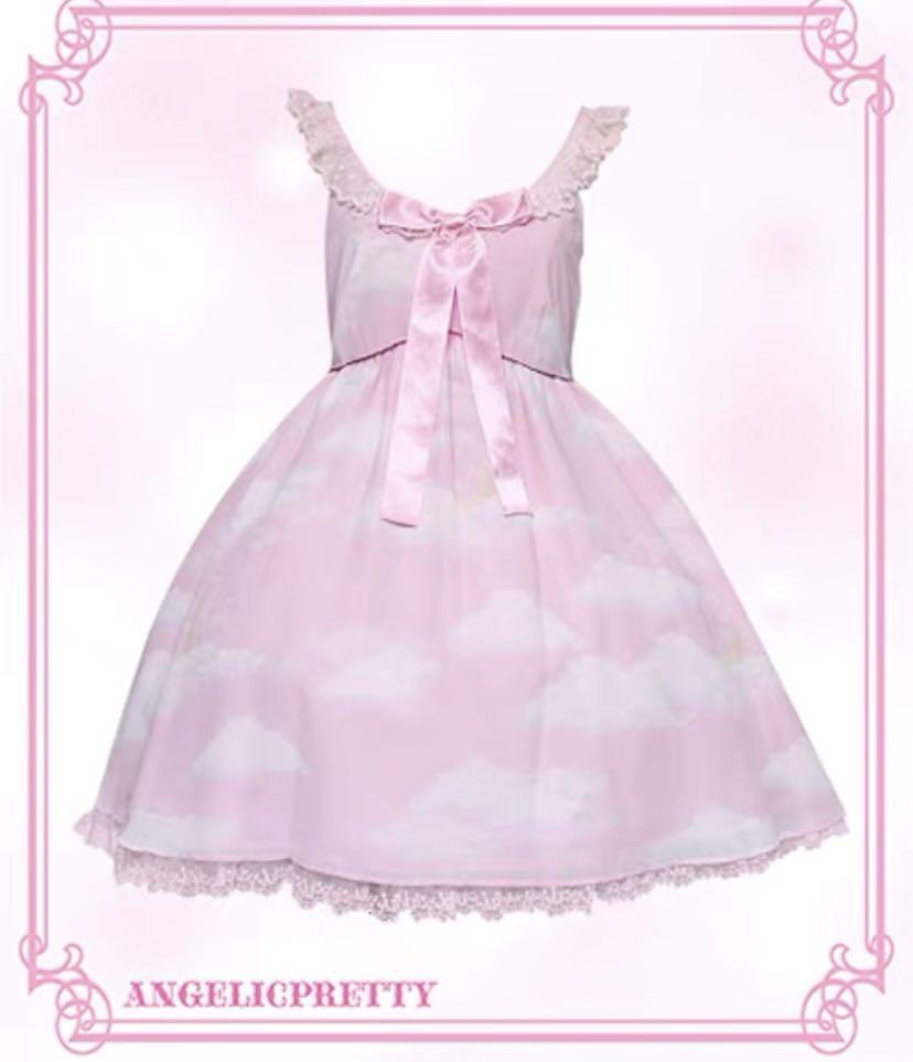angelic Pretty Misty sky Pink Lolita jsk, Women's Fashion, Dresses ...