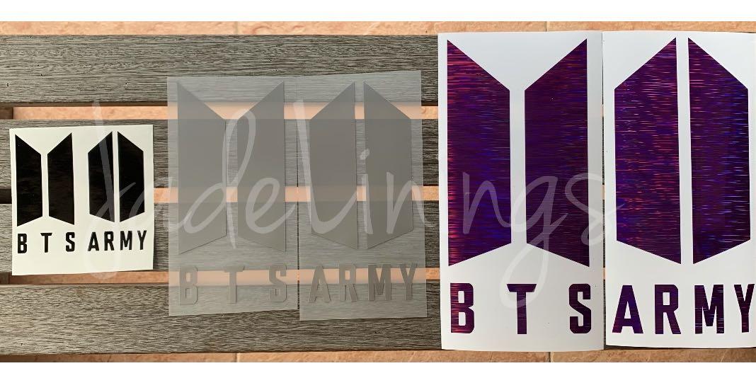 BTS Army logo decal sticker set ( vinyl waterproof adhesive car decal ...