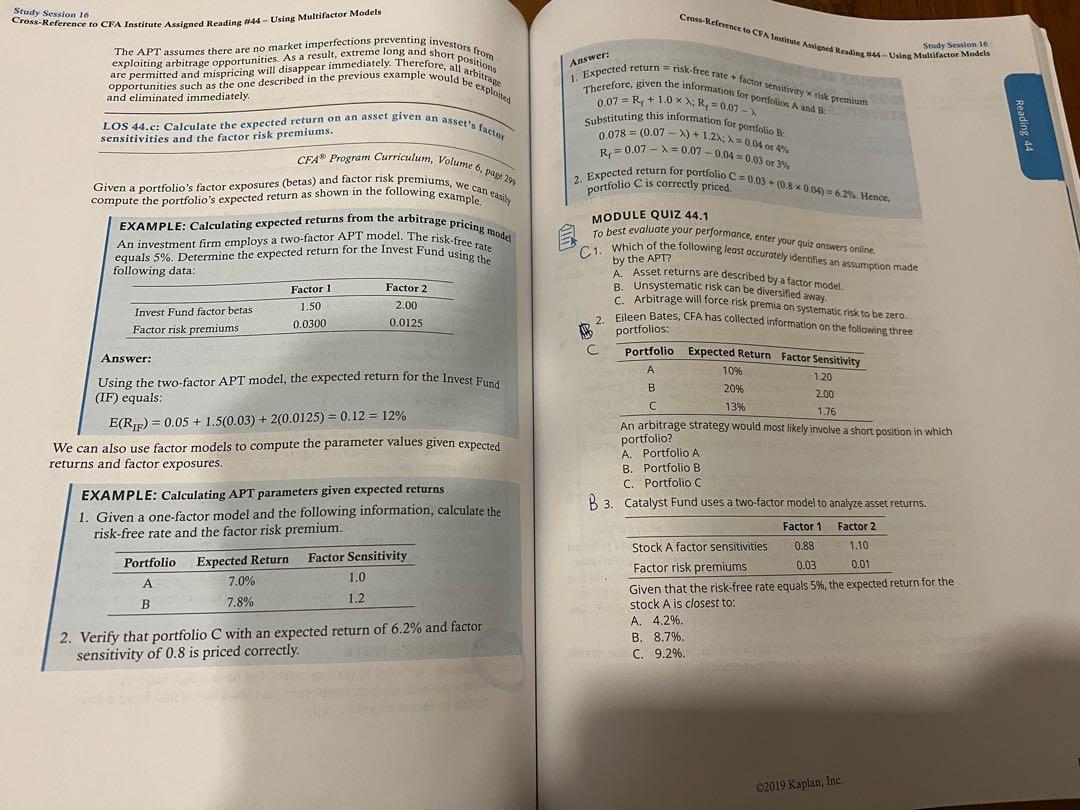 CFA Level 2 Kaplan Schweser Notes with mock exams and Quicksheet ...