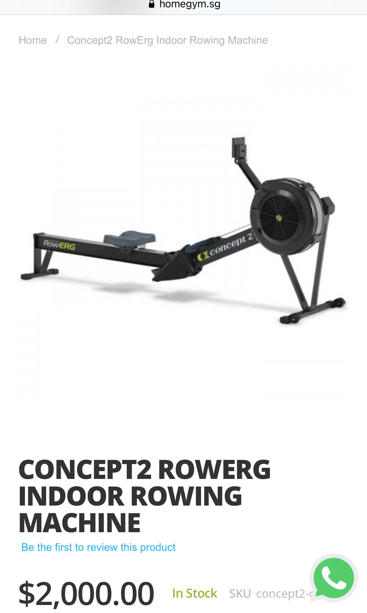 Concept 2 C2 Rower Model D, Sports Equipment, Exercise & Fitness ...