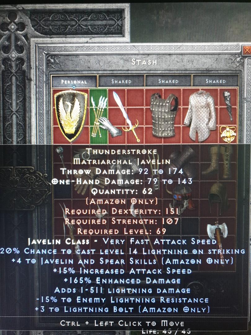 Diablo 2 D2r +4skill Thunderstroke, Video Gaming, Gaming Accessories ...