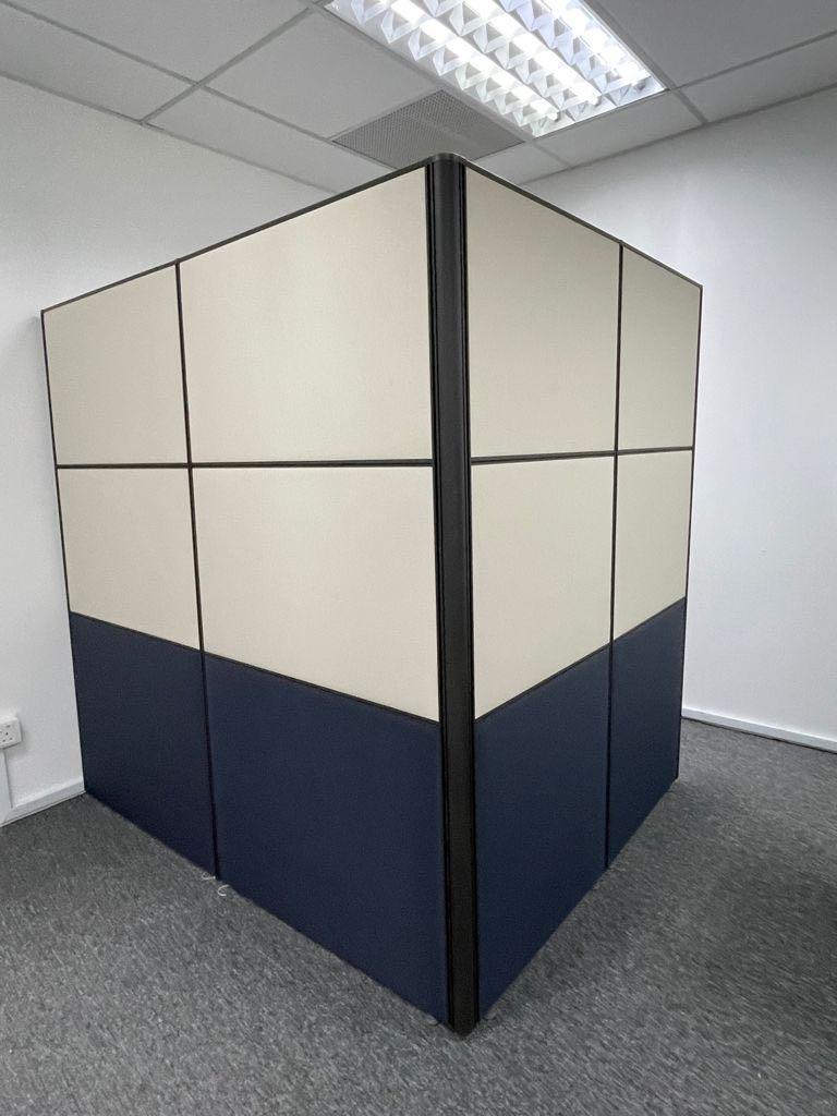 Desk partition with storage cabinet, Furniture & Home Living, Furniture ...