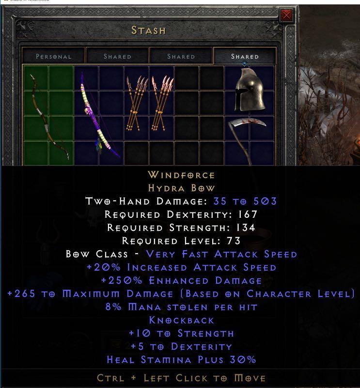 Diablo 2 Resurrected - Windforce Hydra Bow, Video Gaming, Gaming ...