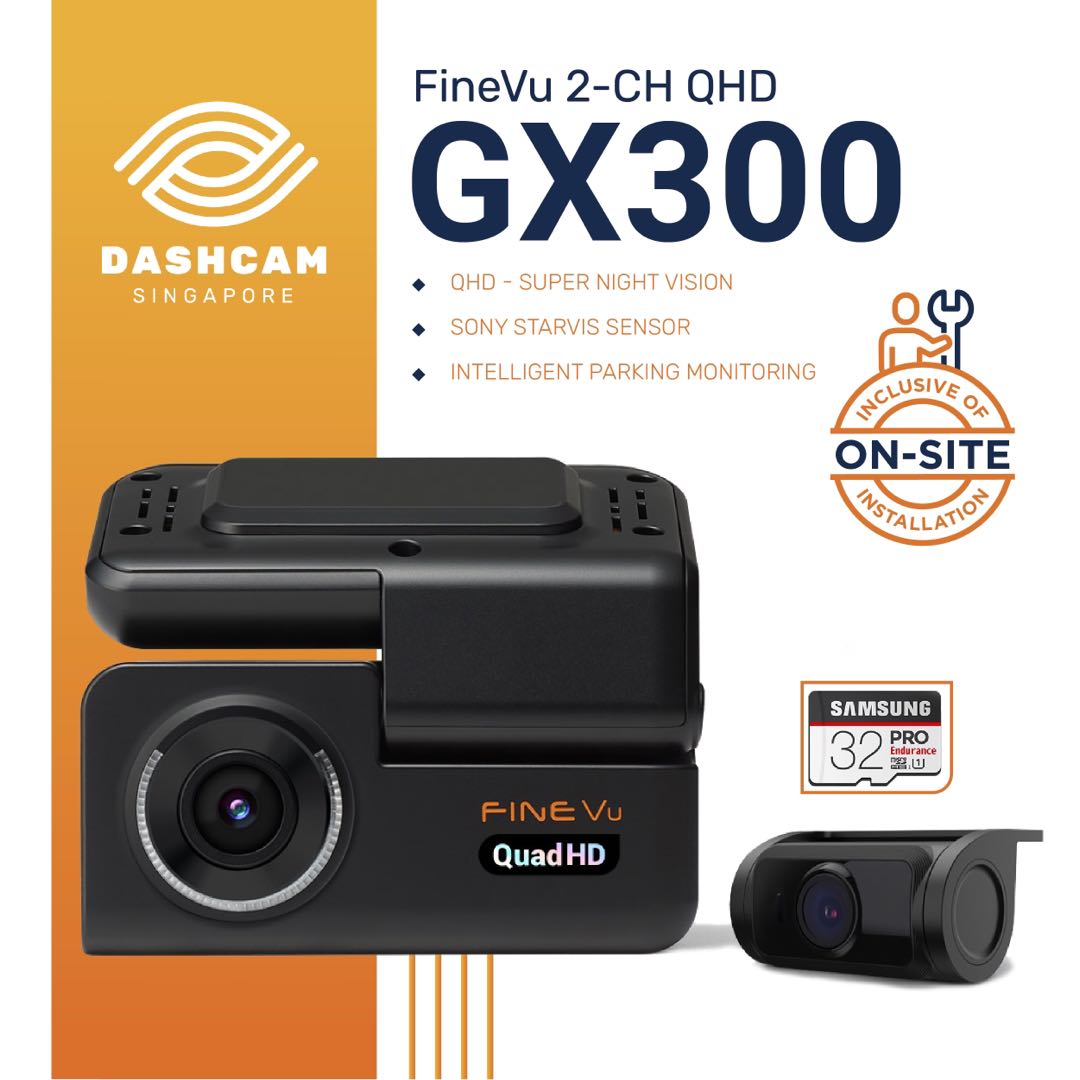 FineVu GX300| Korea’s No. 1 Dashcam Brand| Dual-Channel QHD Car Camera ...