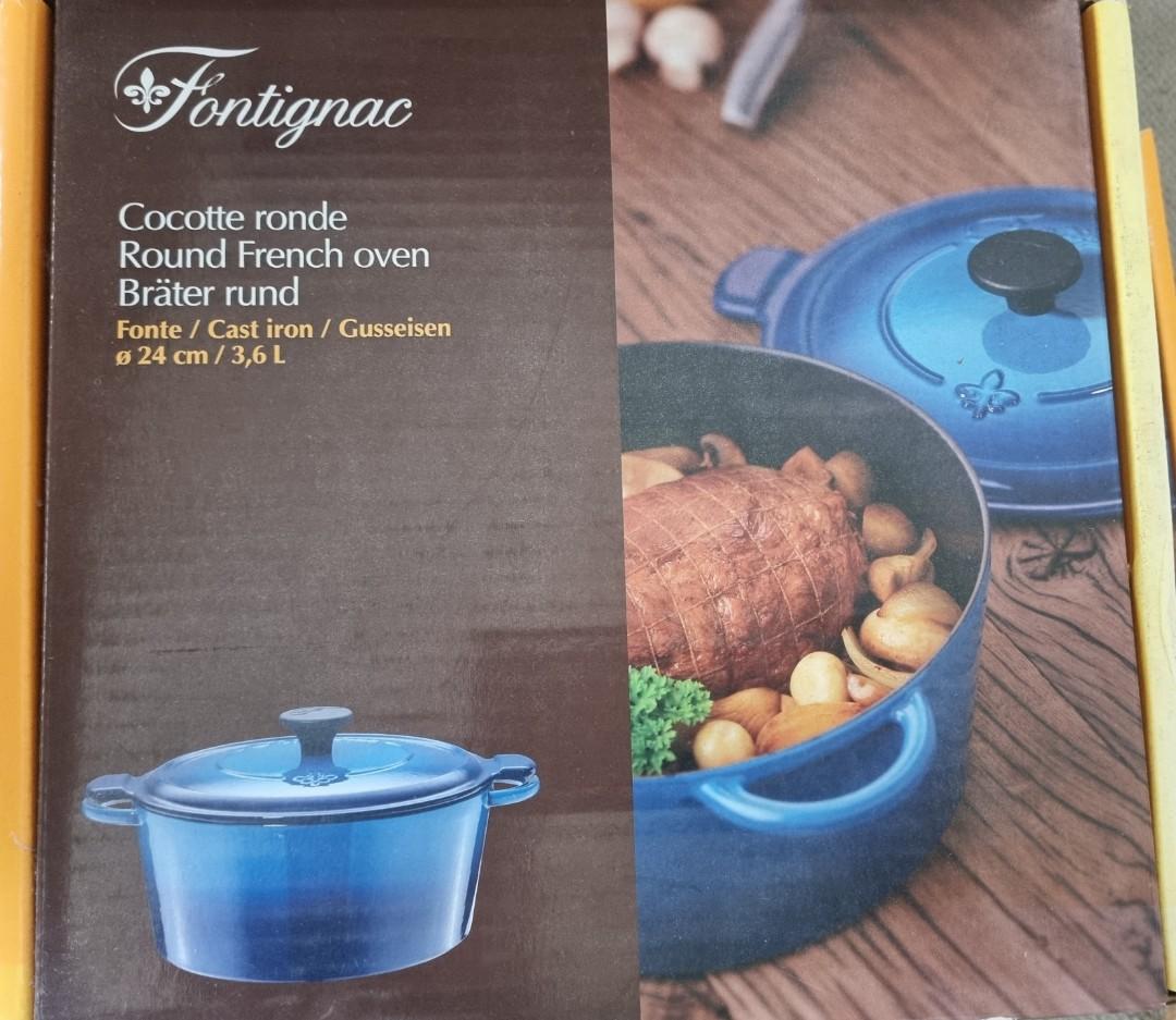 Fontignac Round Casserole 24cm Cast Iron, Furniture & Home Living ...