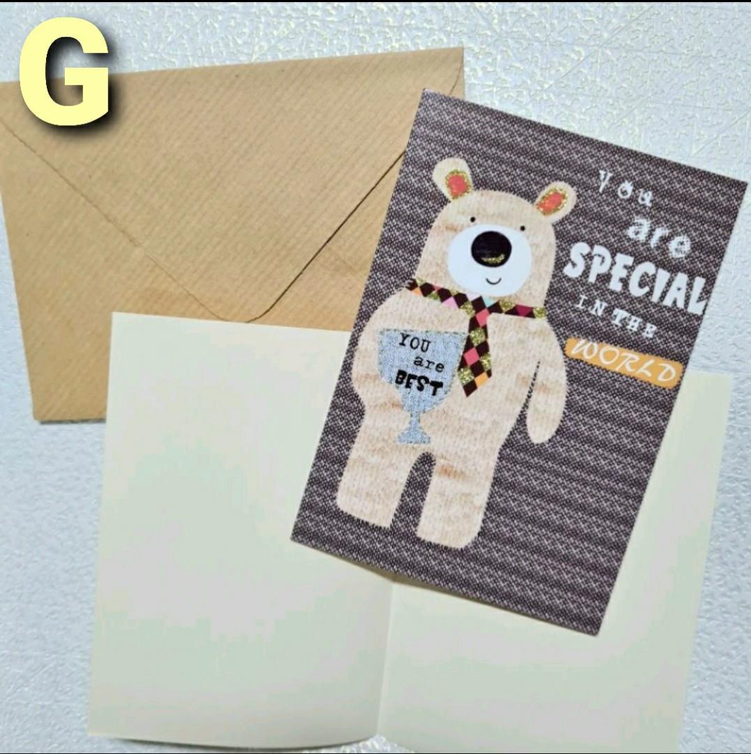 Greeting Card, Happy Birthday/ Thank You/ Just For You/ Best Wishes ...