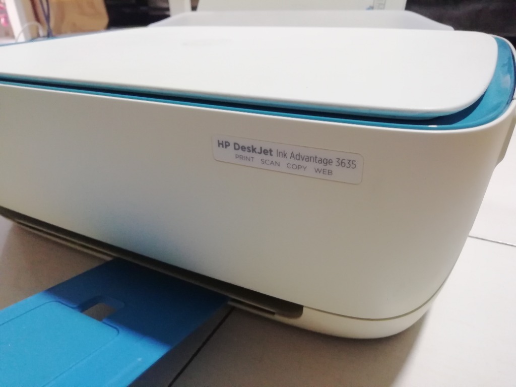 HP DeskJet Ink Advantage 3635 Wireless Printer, Computers & Tech ...