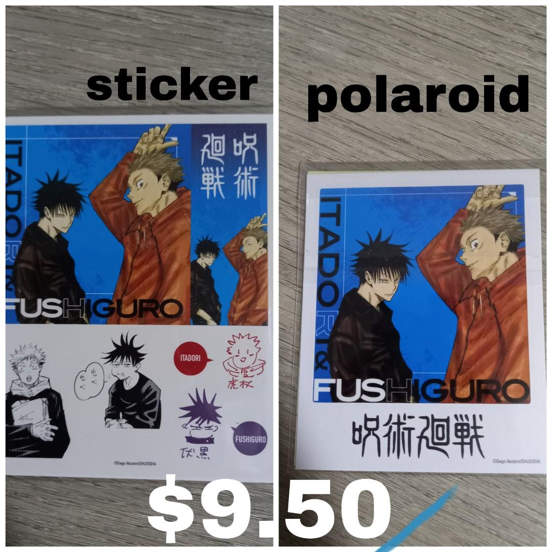 Jjk jujutsu kaisen merch badges polaroid sticker microfiber cloth ...