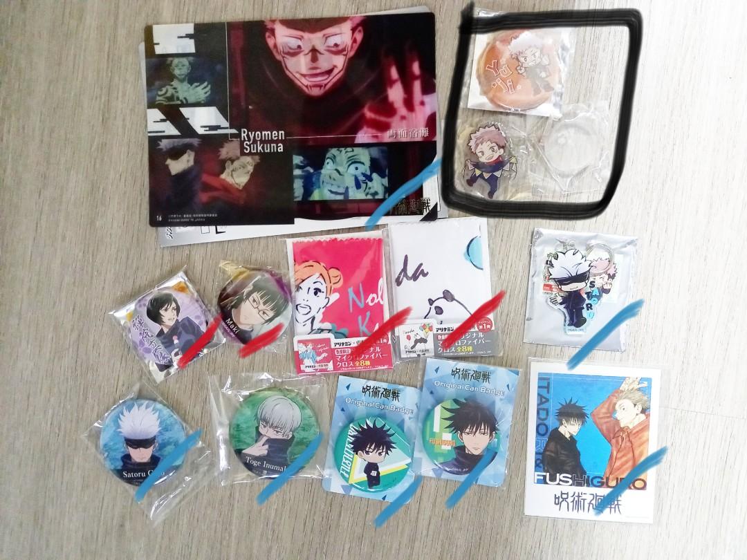 Jjk jujutsu kaisen merch badges polaroid sticker microfiber cloth ...