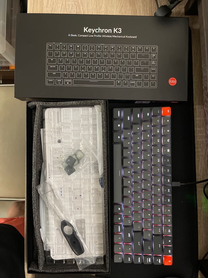 Keychron K3 75% Mechanical Keyboard Wired/Bluetooth White backlight ...