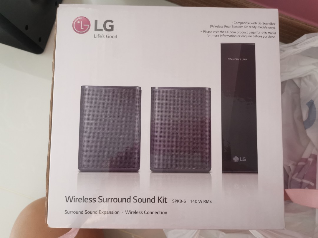 LG SPK8-S 2.0 channel Sound bar wireless rear speaker kit, Audio ...