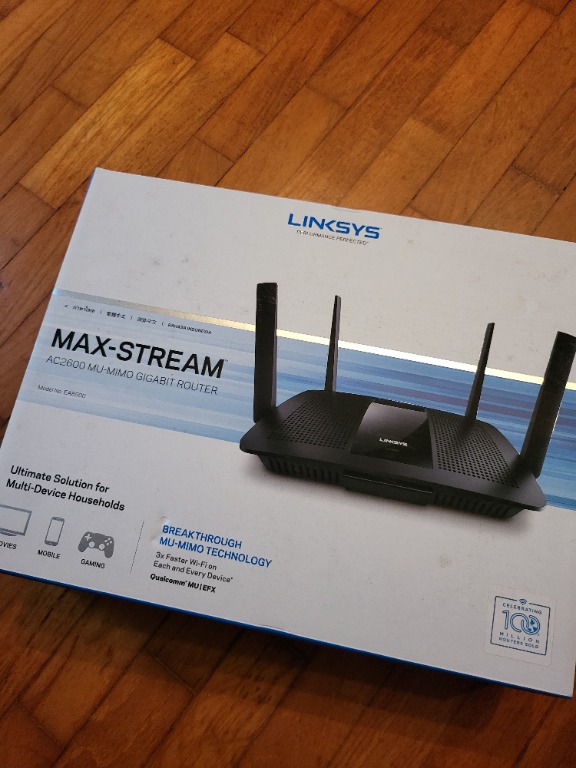 Linksys Max-stream AC2600 MU-MIMO Gigabit Router EA8500, Computers ...