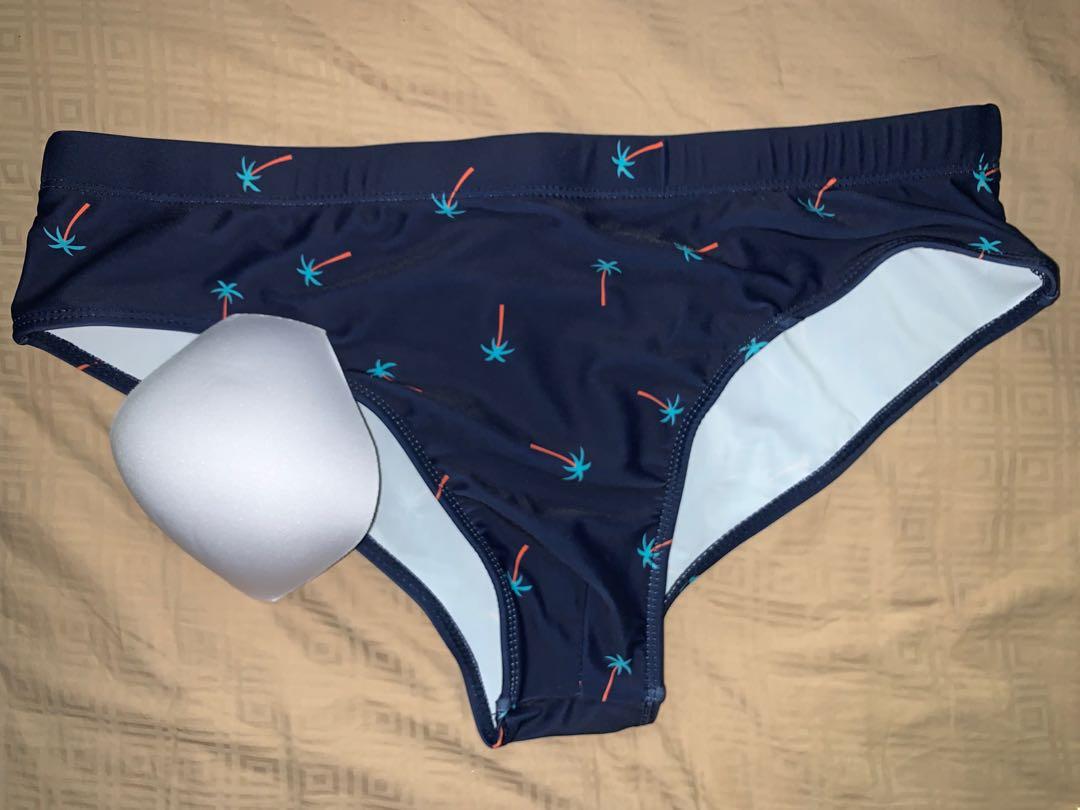 Men Swimming trunk triangle brief Blue Coconut Tree Swimwear, Men's ...