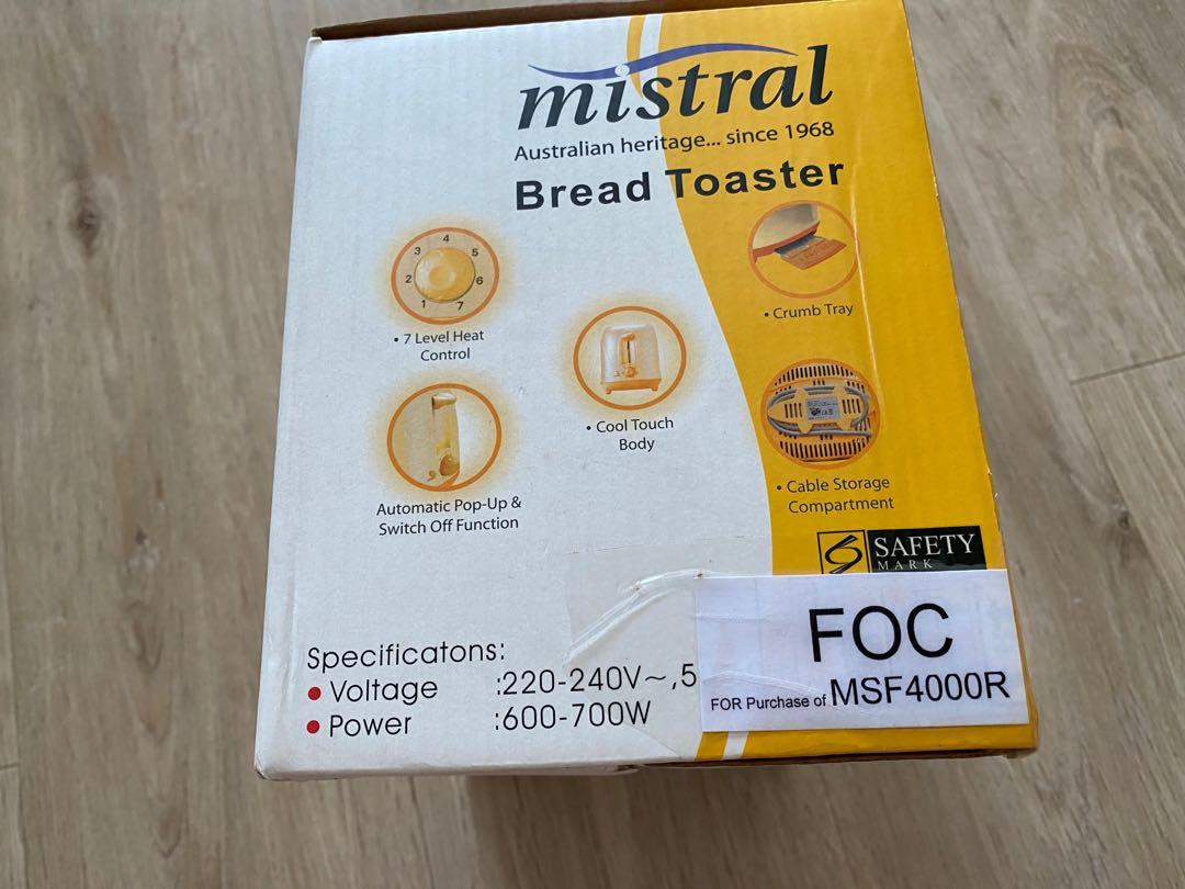 Mistral Bread Toaster - Brand New!, TV & Home Appliances, Kitchen ...
