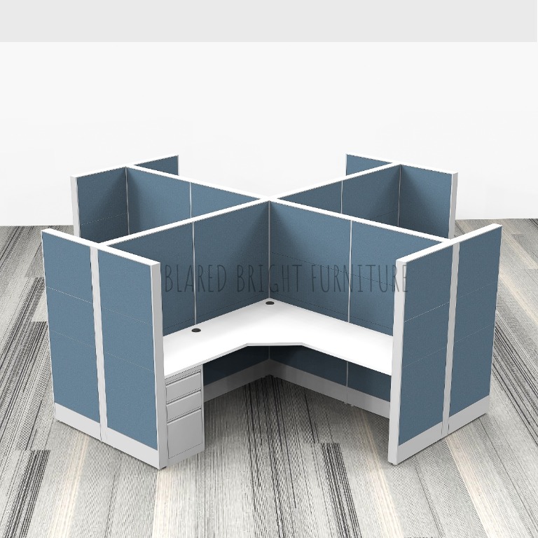 Office Furniture Partition || L-shape Workstation 101, Furniture & Home ...