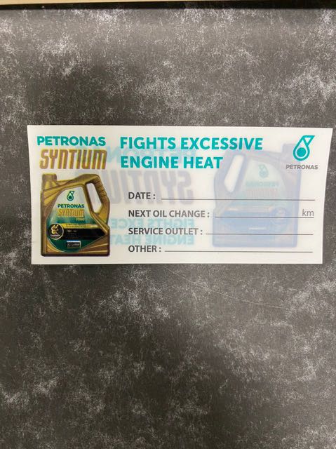 Original Petronas mileage sticker - 500pcs, Auto Accessories on Carousell