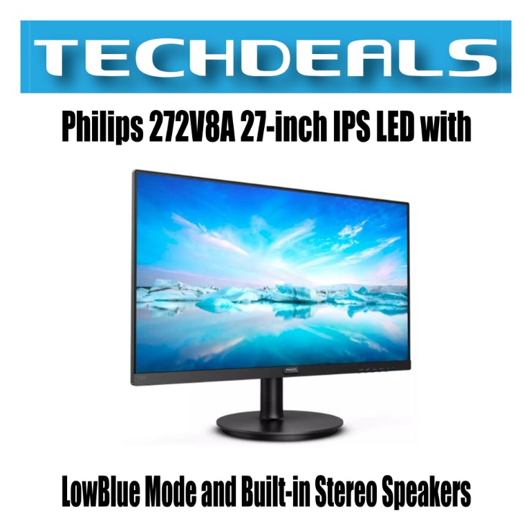 Philips 272V8A 27-inch IPS LED Monitor with LowBlue Mode and Built-in ...