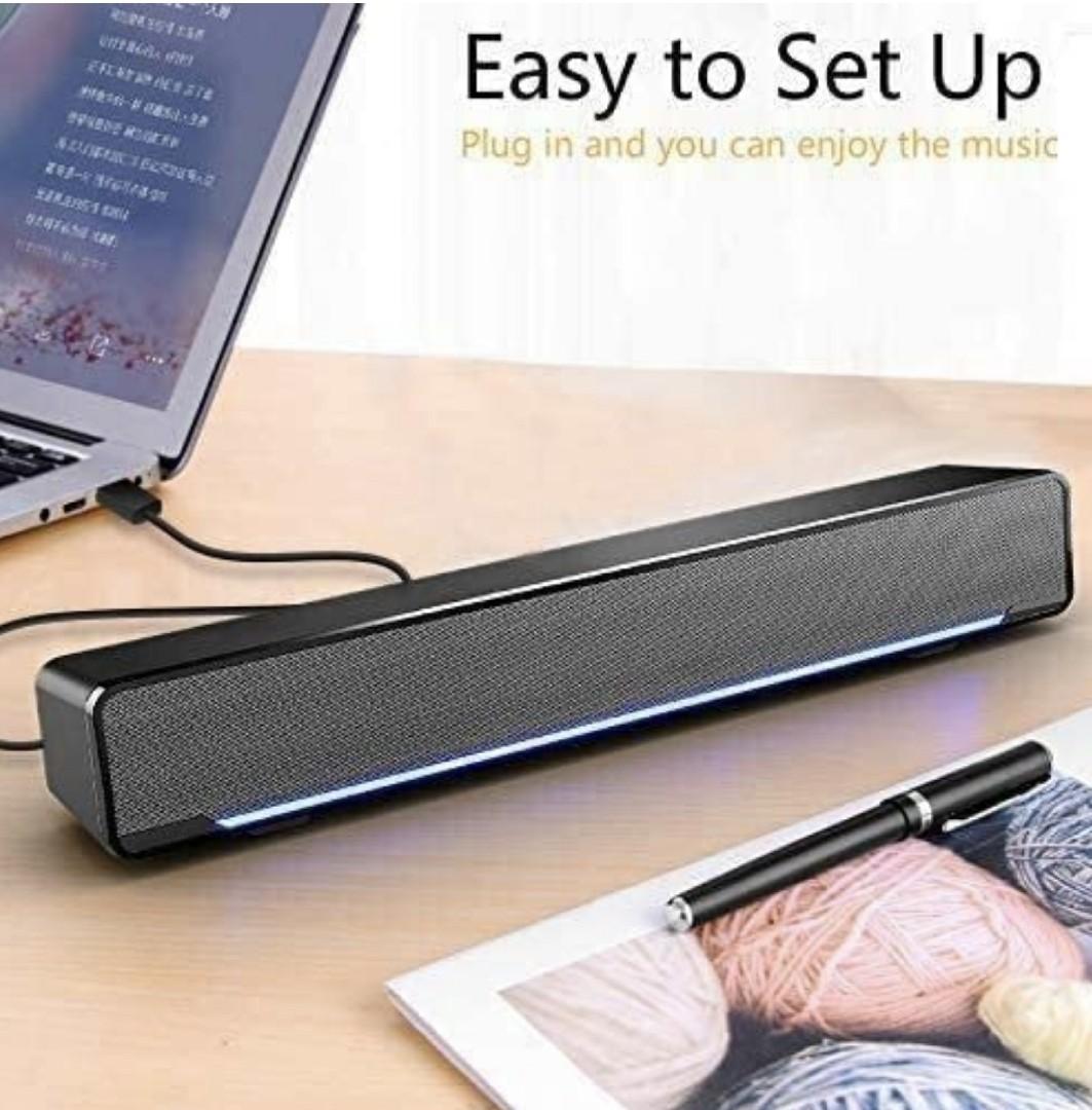 Phission Soundbar, USB Powered Sound Bar Speakers for Computer Desktop ...