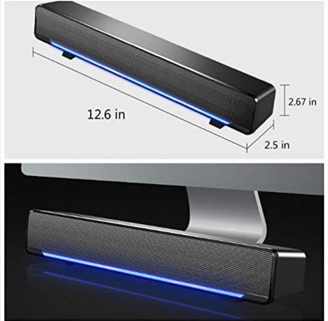 Phission Soundbar, USB Powered Sound Bar Speakers for Computer Desktop ...