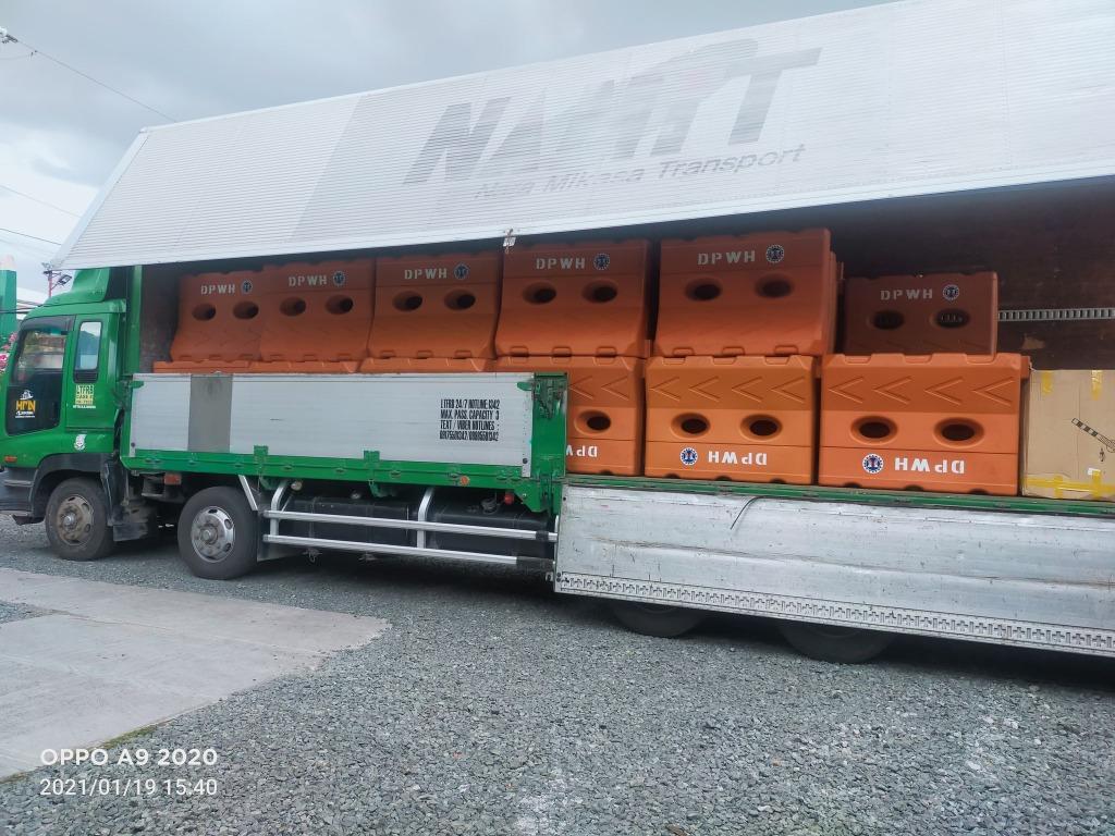 plastic road barrier dpwh logo, Commercial & Industrial, Construction ...