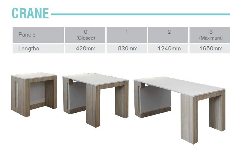 Roomier Crane Extendable Dining Table (Console-to-dining), Furniture ...