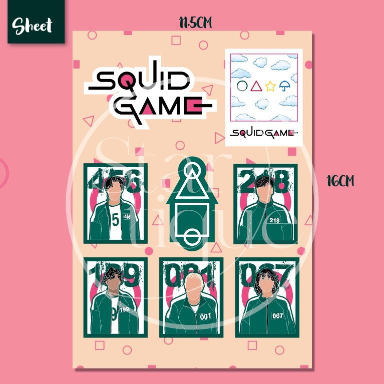 SQUID GAME STICKER SHEET & PACK, Hobbies & Toys, Collectibles ...