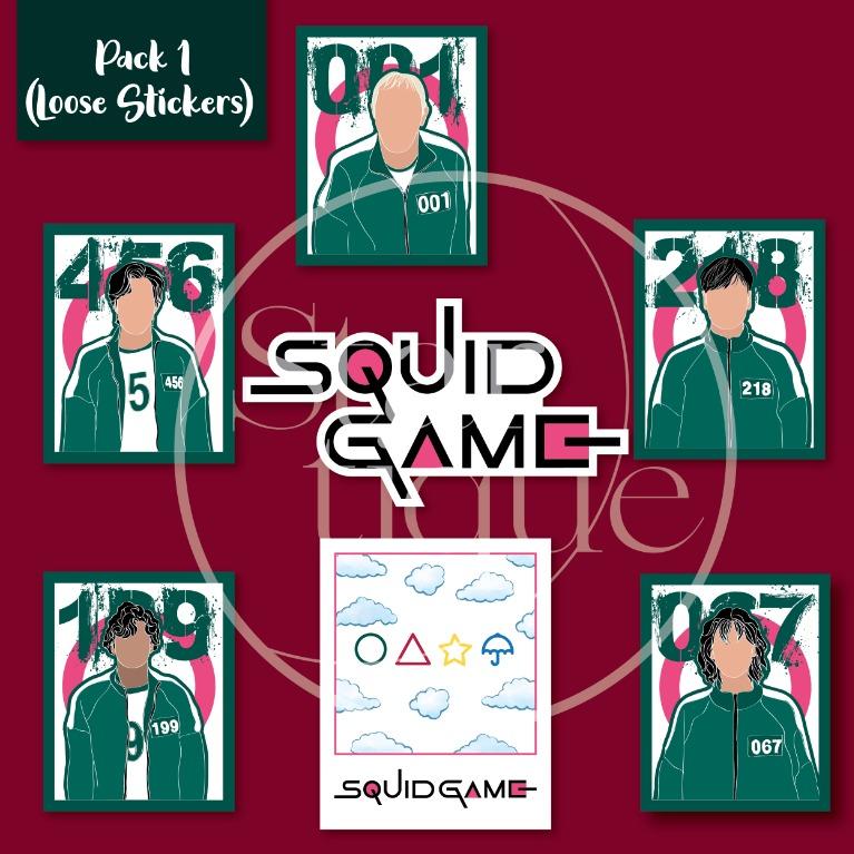SQUID GAME STICKER SHEET & PACK, Hobbies & Toys, Collectibles ...
