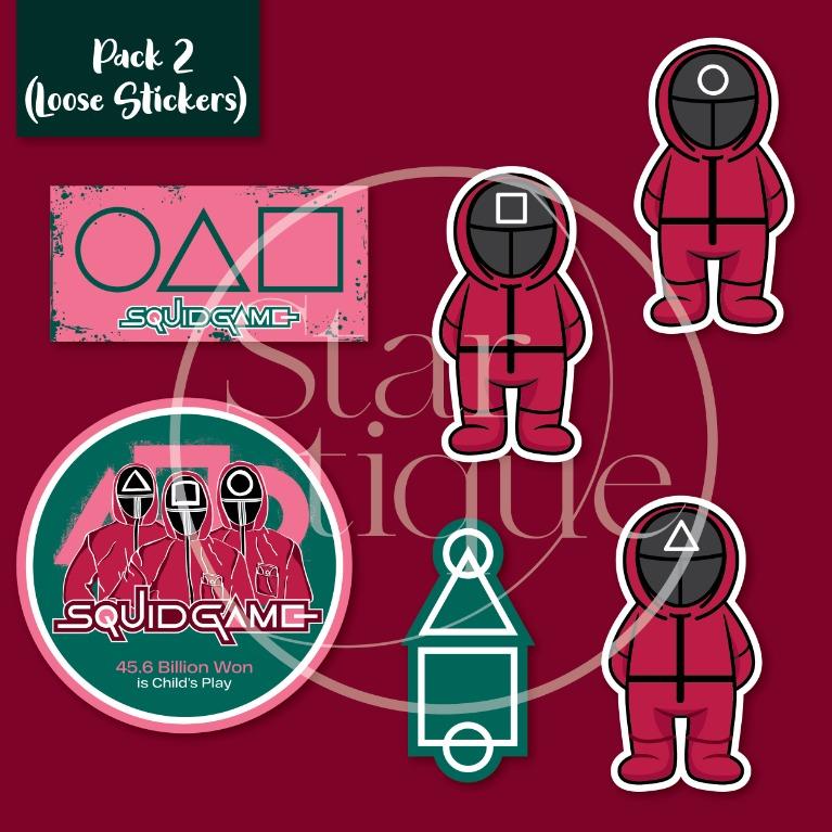 SQUID GAME STICKER SHEET & PACK, Hobbies & Toys, Collectibles ...