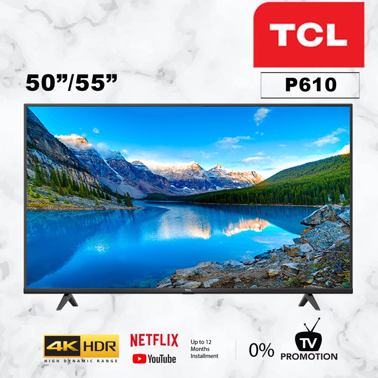 TCL 50" P610 4K TV with HDR 10 Smart TV 3.0, TV & Home Appliances, TV ...