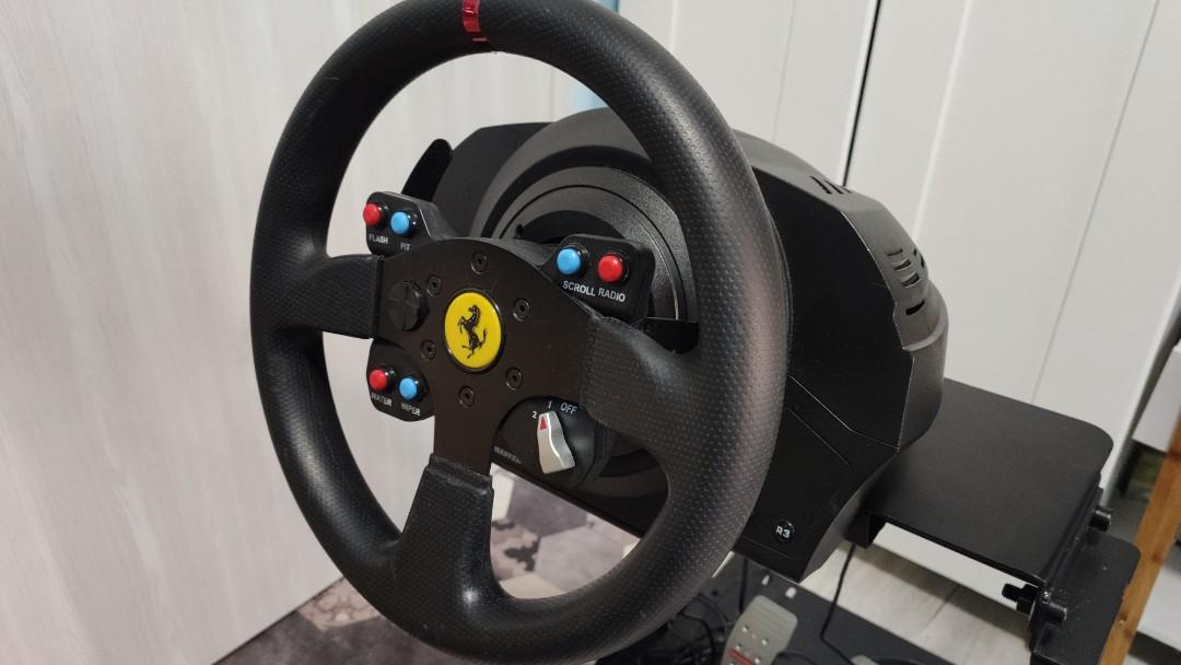 Thrustmaster T300 Ferrari steering wheel pc ps4, 電子遊戲, 遊戲機配件, 手掣 ...