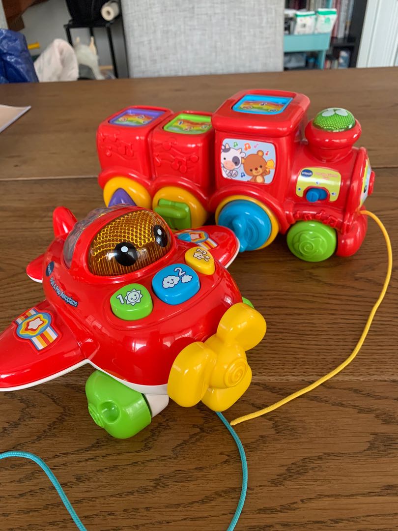 V-Tech Plane and Train Musical Light Ups Toys, Babies & Kids, Infant ...