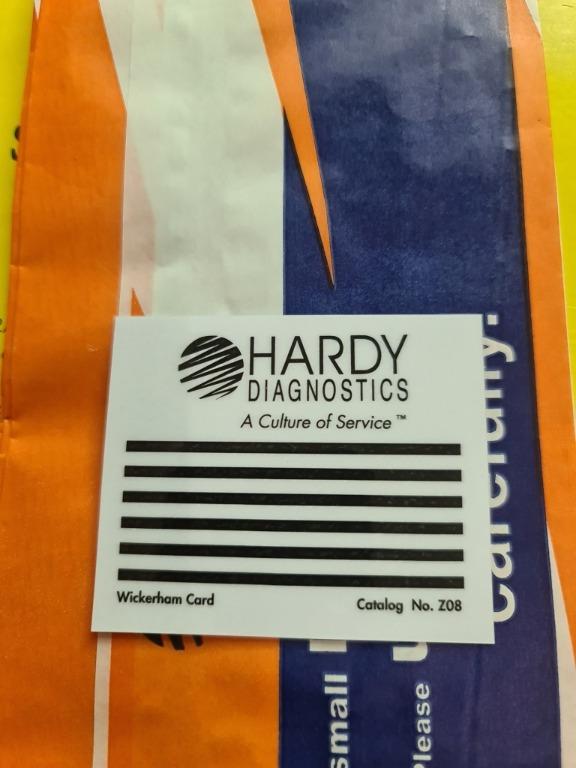 Wickerham Card, Z08, Hardy Diagnostics, Turbidity, McFarland Standard ...