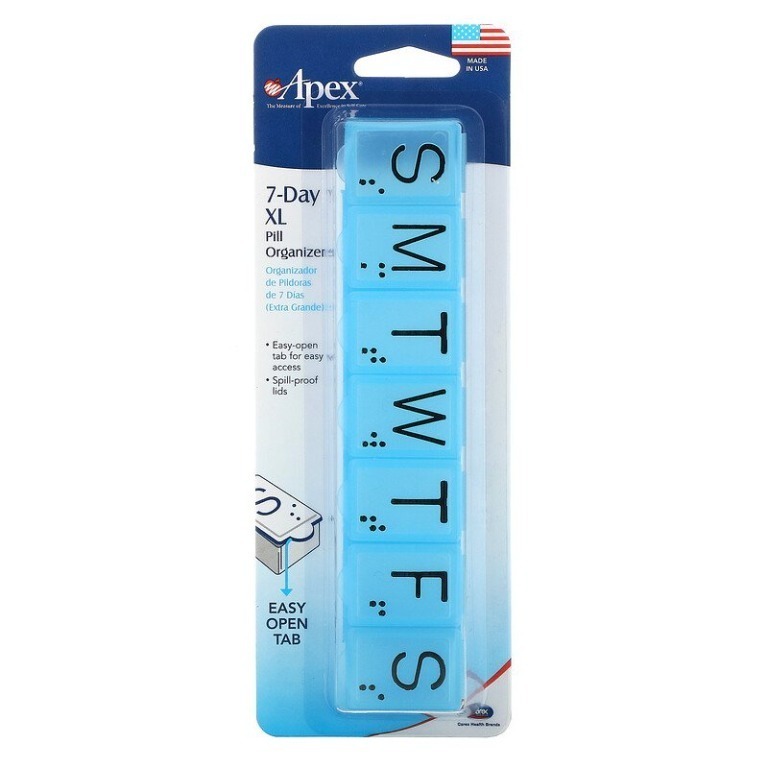 XL Size Apex 7 Day Pill Organizer, Furniture & Home Living, Home ...