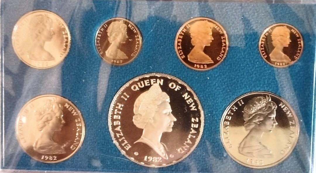 1982 New Zealand Proof Coin Set, Hobbies & Toys, Memorabilia ...
