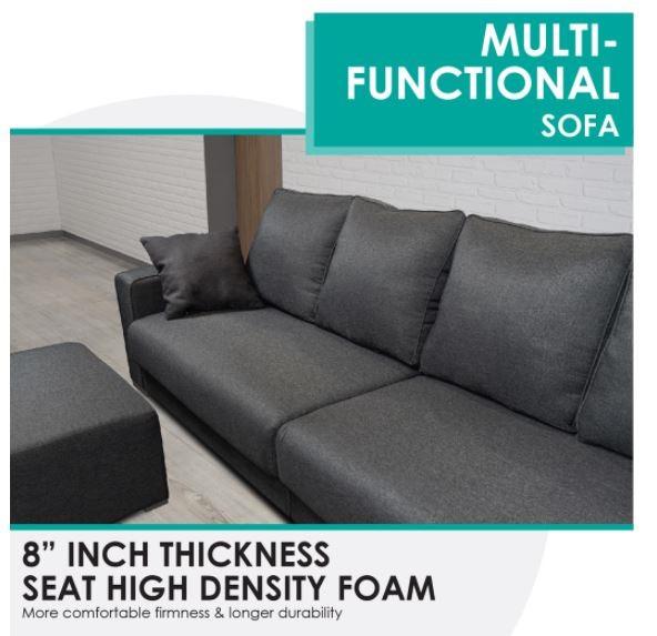 2 + 2 Seater Sofa with Leg Rest Stool, Furniture & Home Living ...