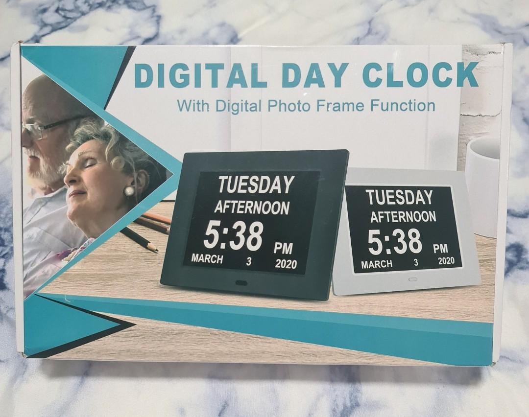 7" TMC DEMENTIA DIGITAL CLOCK WITH PHOTO FRAME FUNCTION, Furniture ...