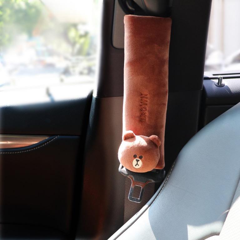 🆕 #LineFriends代購 TW🇹🇼 📦預購 BROWN＆FRIENDS 車用安全帶套🚗 HKD$189/1, 預購 - Carousell