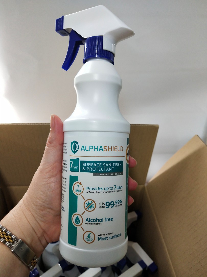 AlphaShield Sanitiser & Protectant Spray (400ml), Beauty & Personal ...