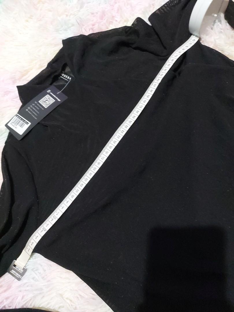 Black translucent top, Women's Fashion, Tops, Longsleeves on Carousell