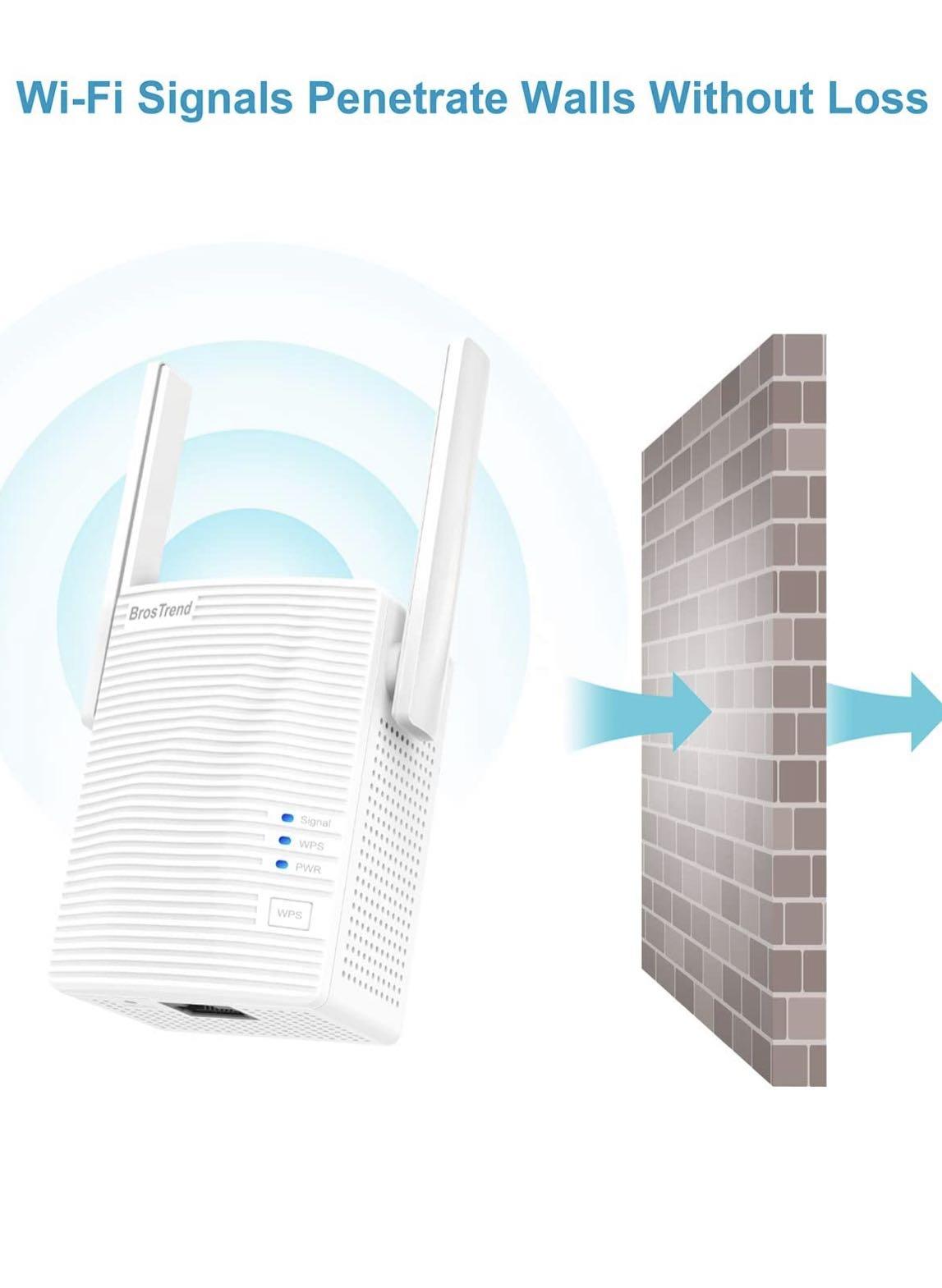 Brostrend Wifi Extender Mbps Internet Signal Booster Range Repeater Add Coverage Up To