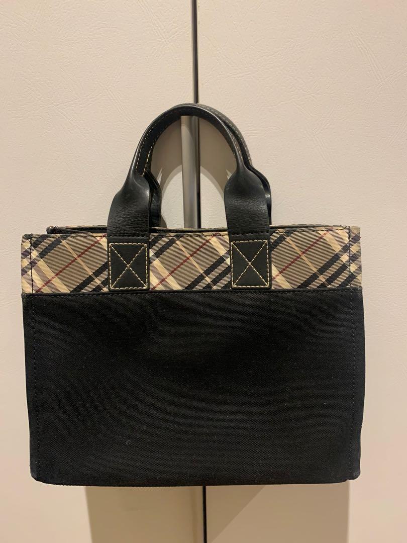 Burberry blue label tote bag- black colour , Women's Fashion, Bags ...