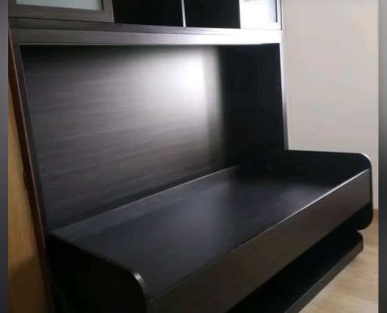 Convertible bed with study table/ Murphy bed, Furniture & Home Living ...