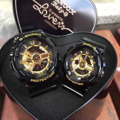 COUPLE CASIO GOLD Casio G-Shock Baby-G GA110 BA110 Men Lady Gold Couple ...